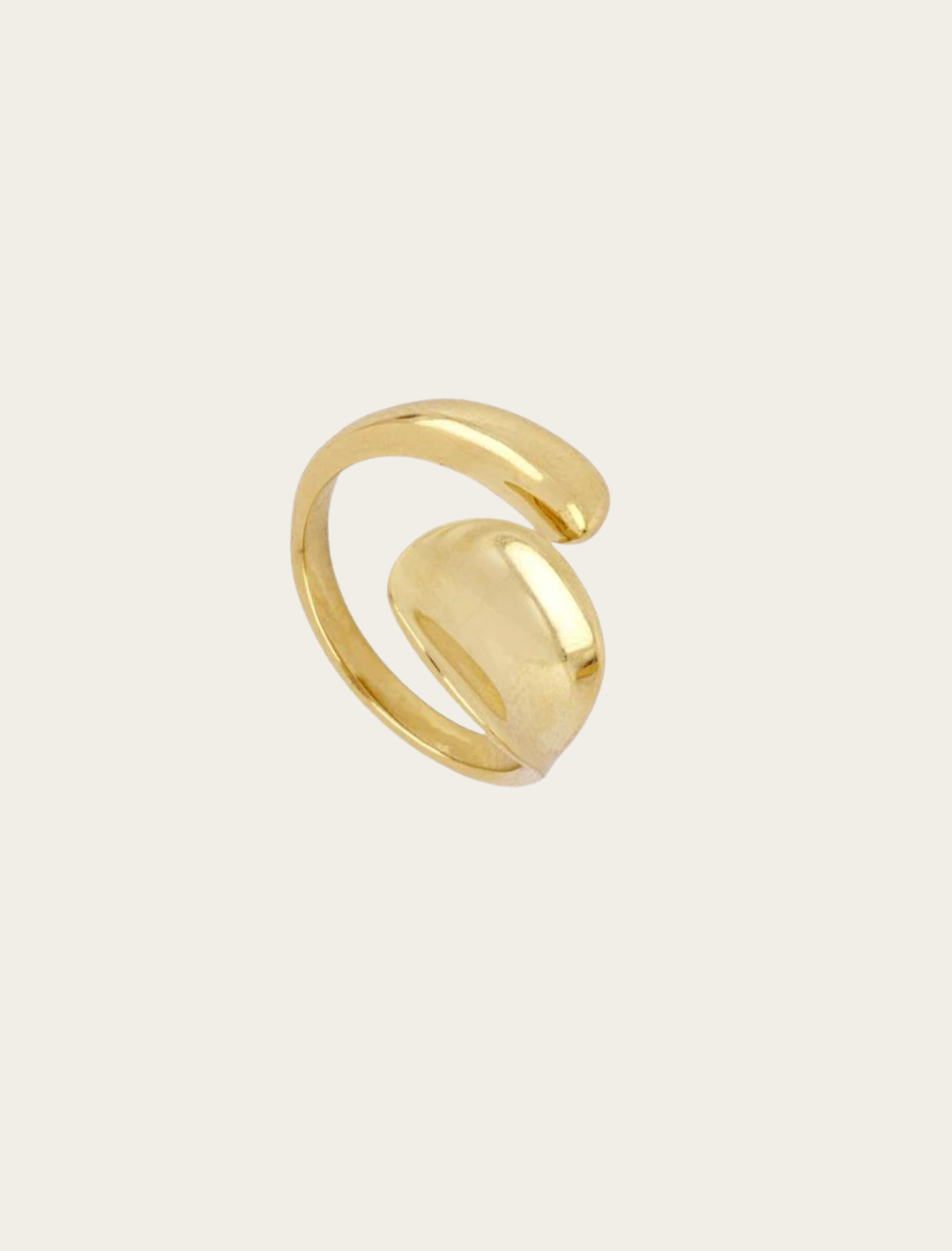 Cannes Gold Steel Ring | Deluem