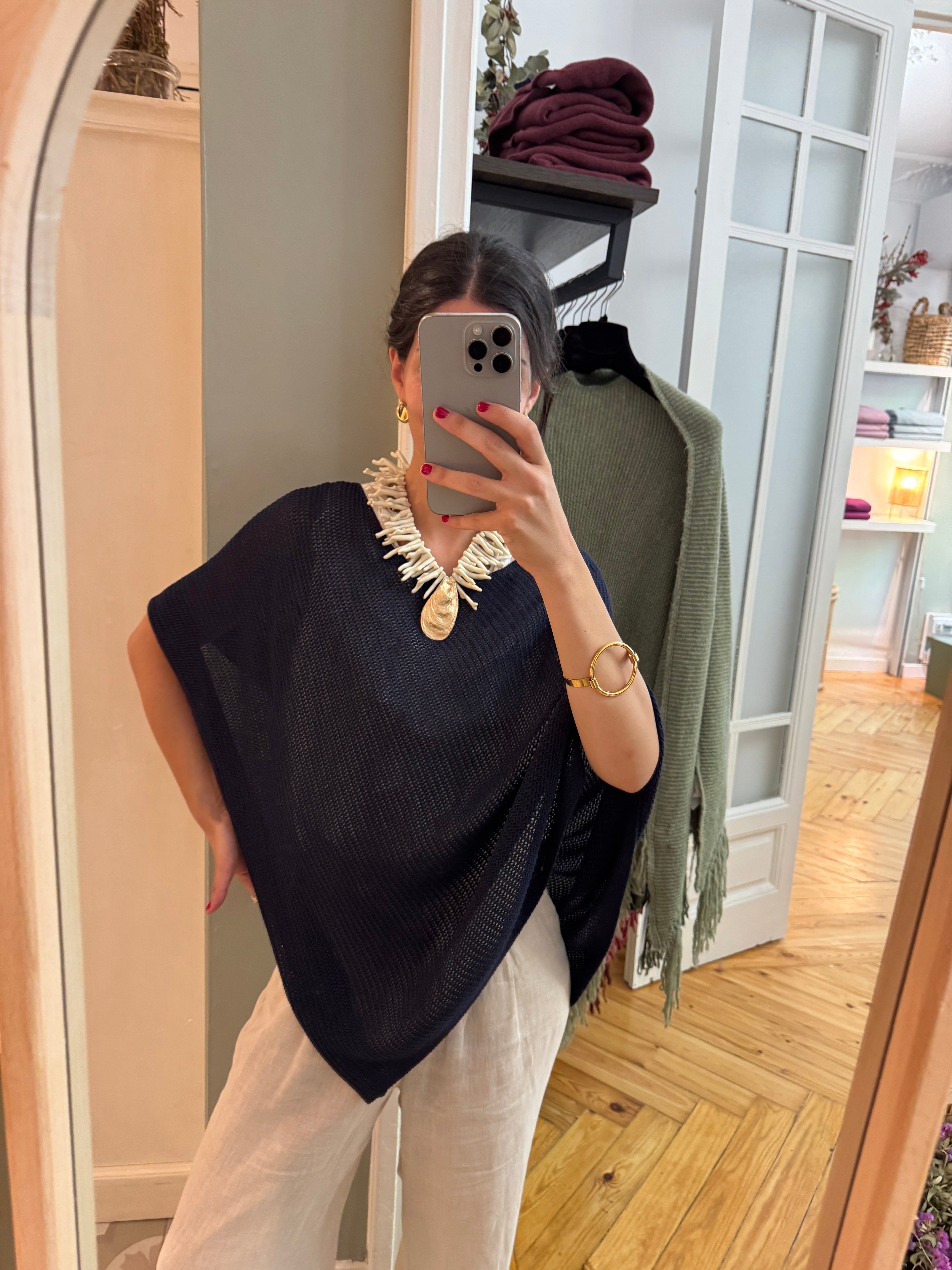 Poncho Vera Azul Marino – Deluem