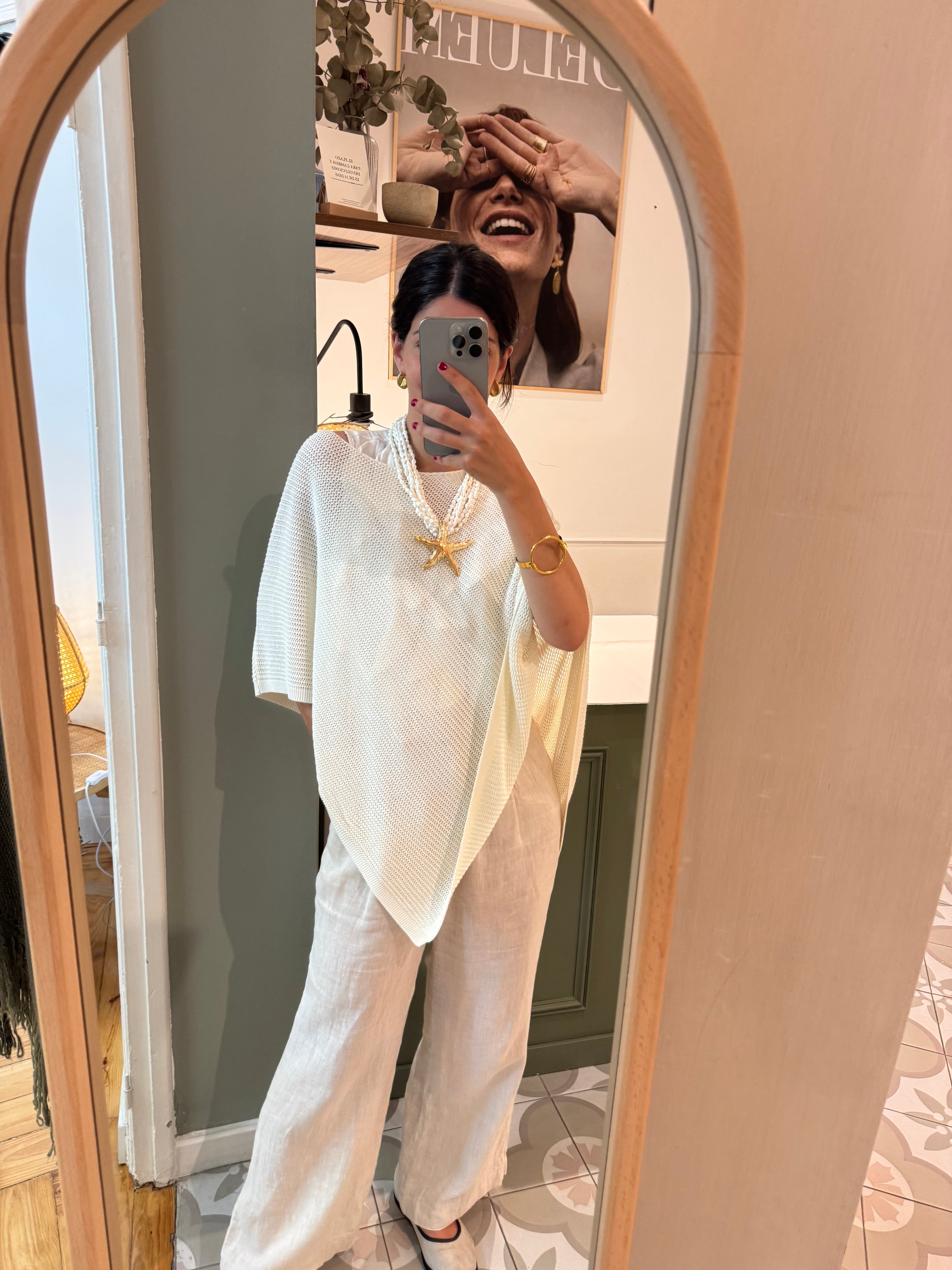 Poncho Vera Blanco Roto – Deluem